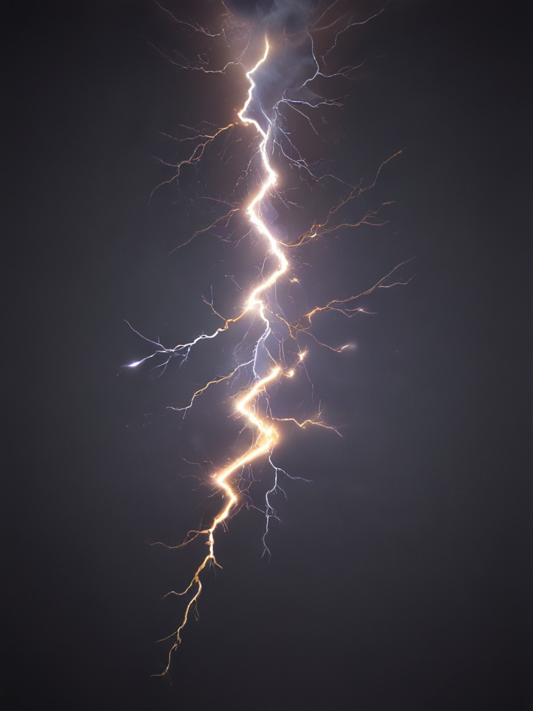 Striking Display of Nature's Power: A Brilliant Lightning Bolt ...
