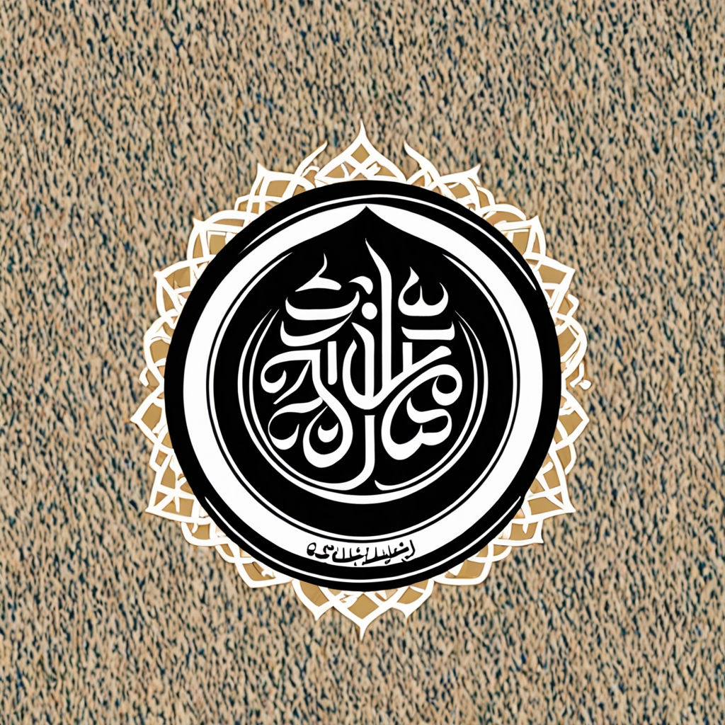 Create a logo of AQM with Islamic style