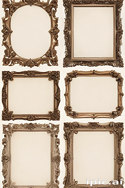 Collection of Elegant Antique Photo Frames with Intricate Designs and ...