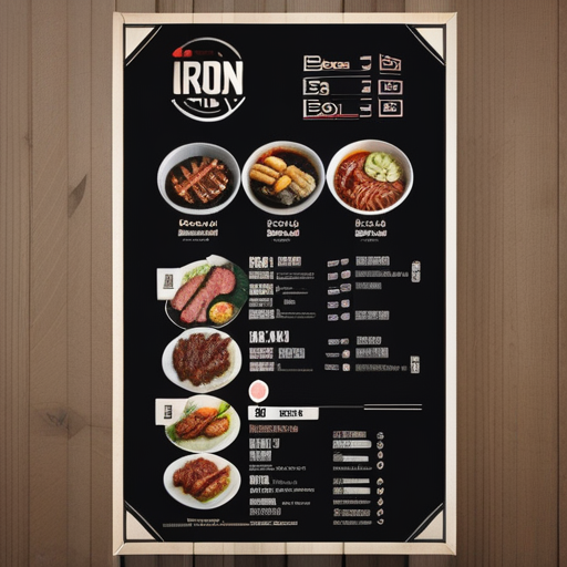 Delicious Iron Grill Menu Featuring a Variety of Savory Meat Dishes