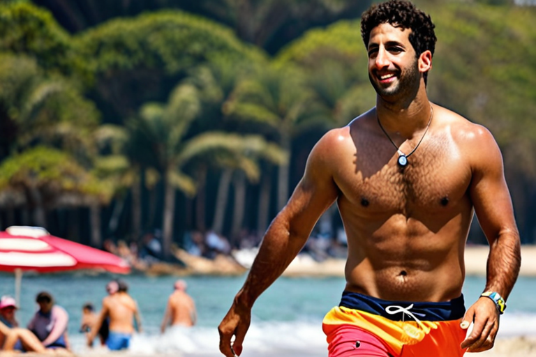 Daniel ricciardo at the beach no shorts