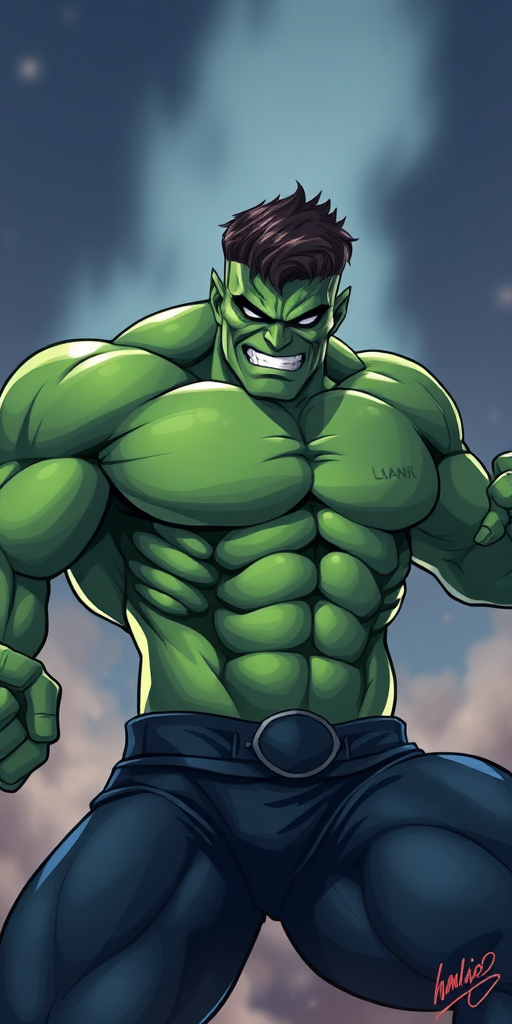 An Epic Transformation: The Incredible Hulk Ready for Action and Adventure
