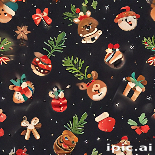 Colorful Holiday Patterns Featuring Cheerful Characters and Festive ...