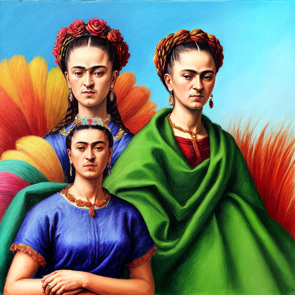 ART de frida calo e Monalisa
