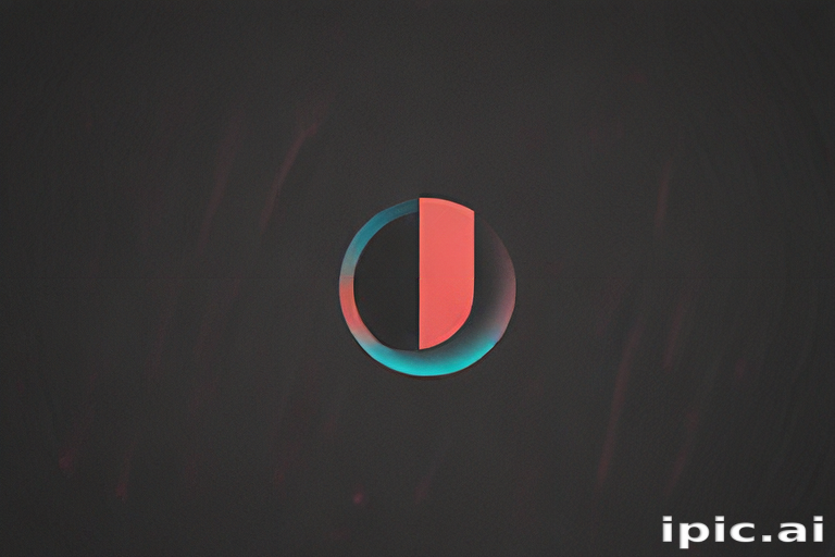 Abstract Representation of a Modern Logo with Vibrant Color Contrasts