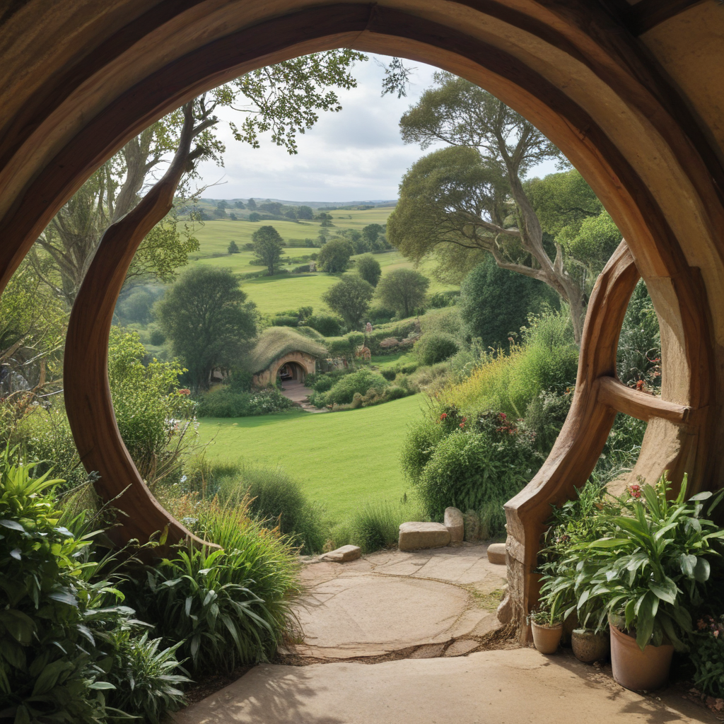 View of hobbiton ofrom frodos house