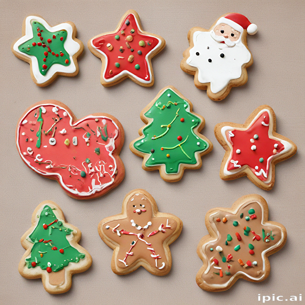 Deliciously Decorated Christmas Cookies in Fun Holiday Shapes and Colors