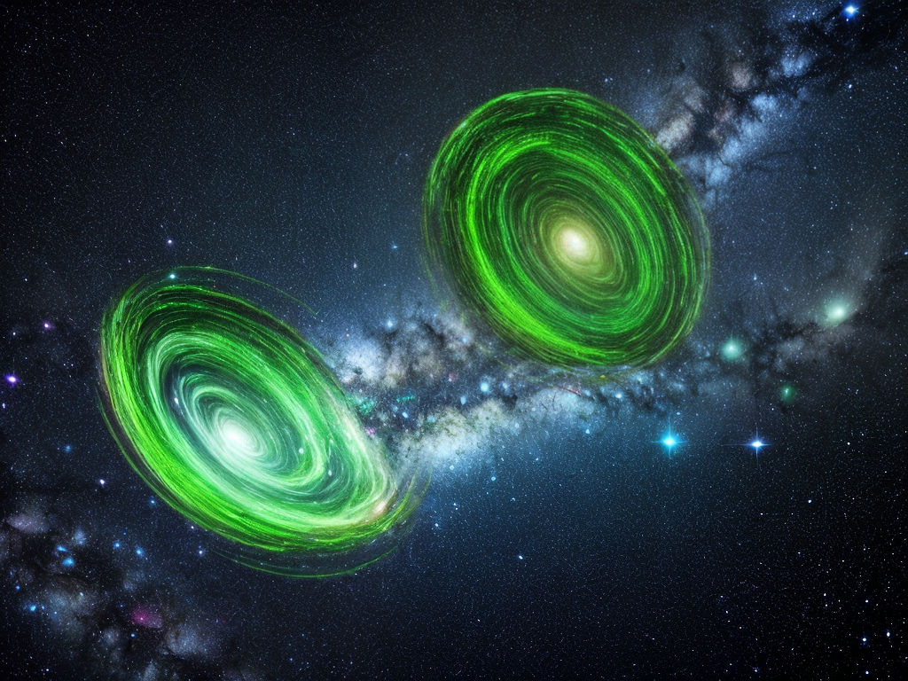 green dimensional rift in space