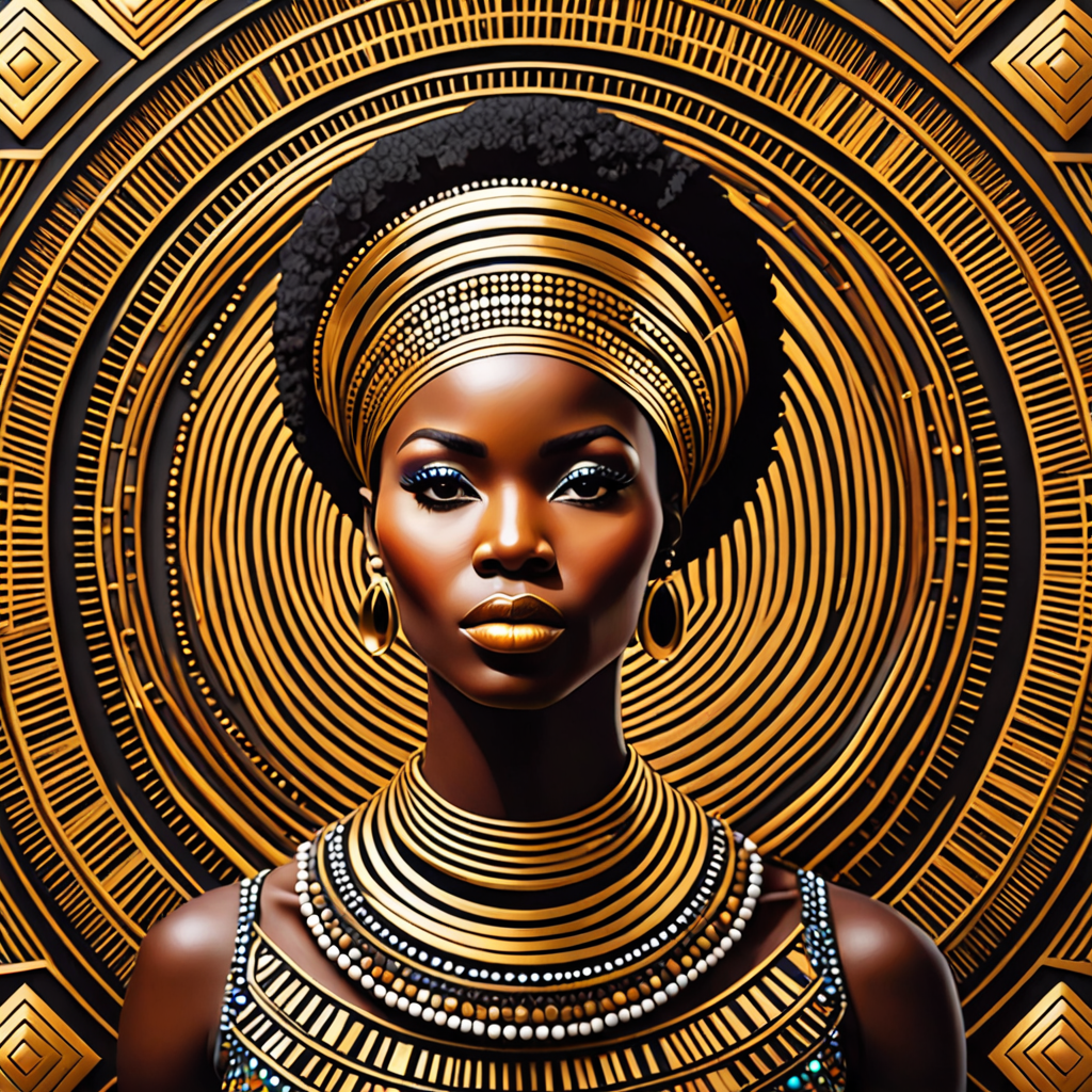 Afrobeat abstract style cover art for music