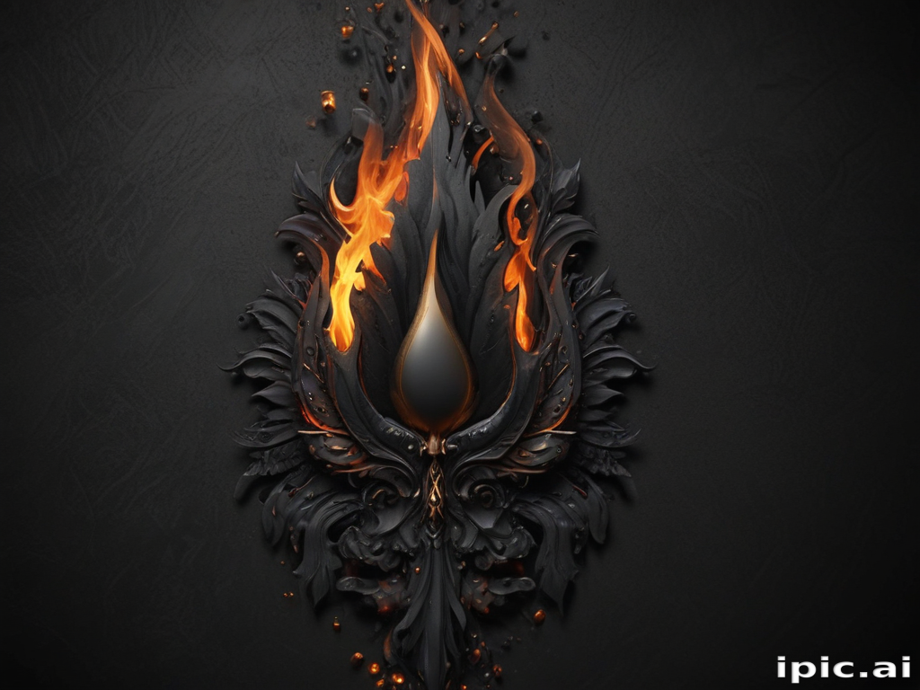Elegant Flame Design: A Striking Fusion of Fire and Artistry