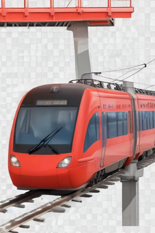 red speedtrain monorail no background cartoon
