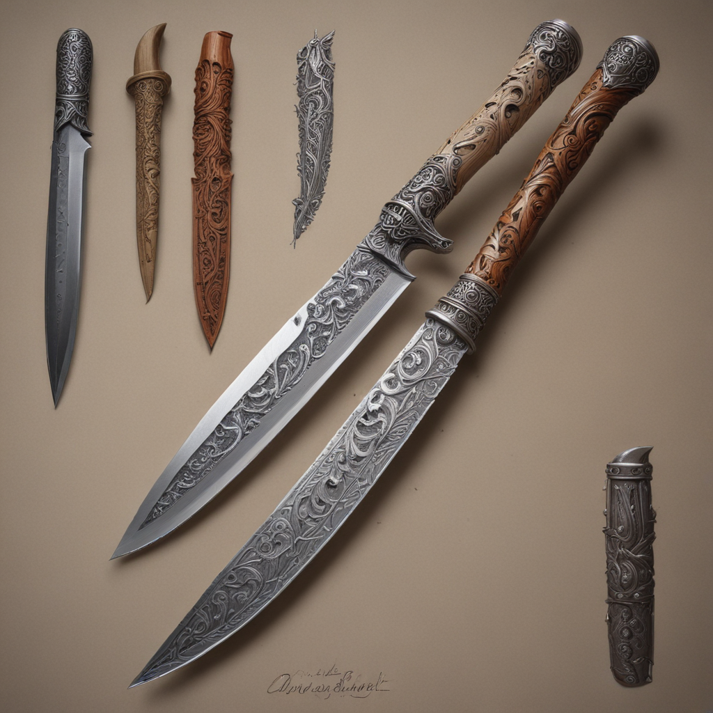 Exquisite Collection of Ornate Knives Showcasing Intricate Designs and ...