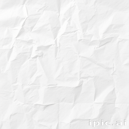 Textured Background of Crumpled White Paper with Subtle Shadows and Depth