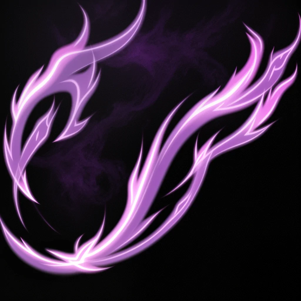Vibrant Purple Flames Dancing Against a Dark Background in Ethereal Motion