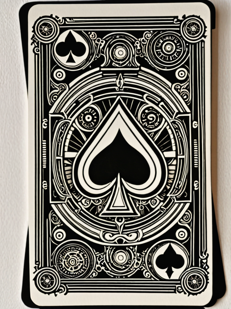 The ace of spades playing card with clockwork gears inside, Metropolis ...