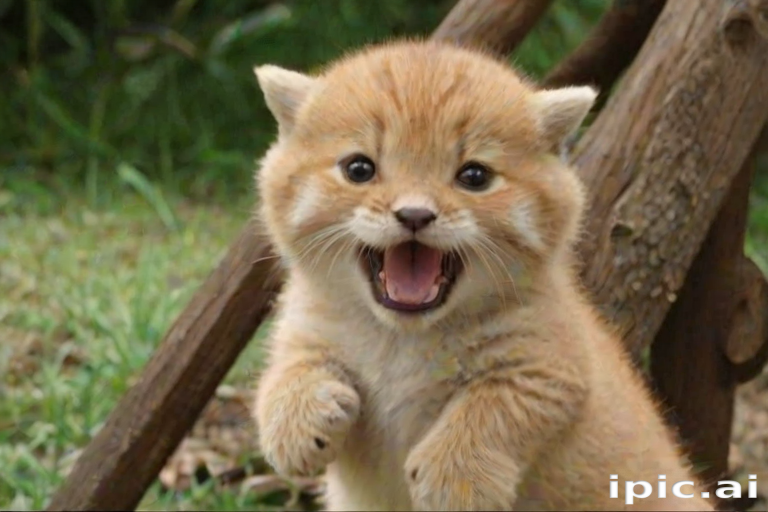 Adorable Young Animal Playfully Enjoying a Bright Sunny Day Outdoors