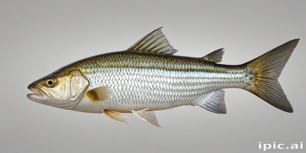 A Beautifully Detailed Image of a Striking Silver Fish in Profile.