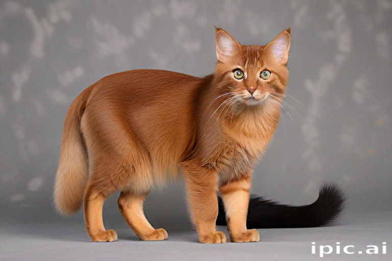 Beautiful Orange Cat with Striking Features Poses Gracefully Against a ...