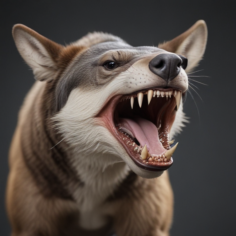 create a new species of animal with a shark mouth, moose body with bear ...