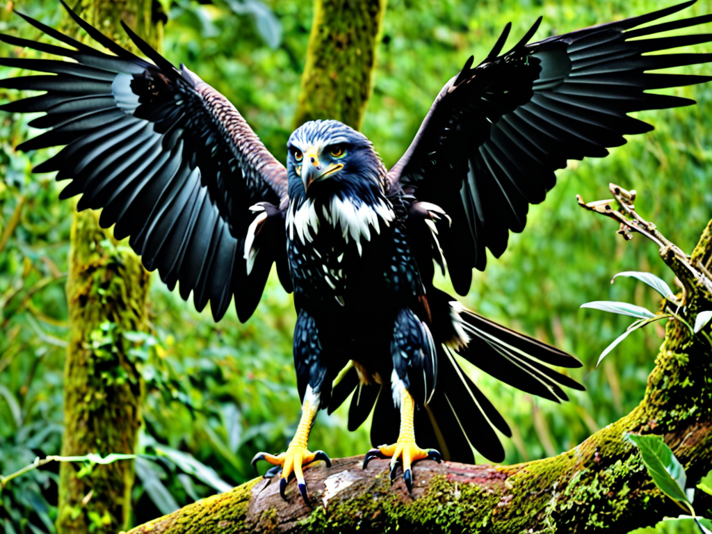 create a realistic painting of a harpy