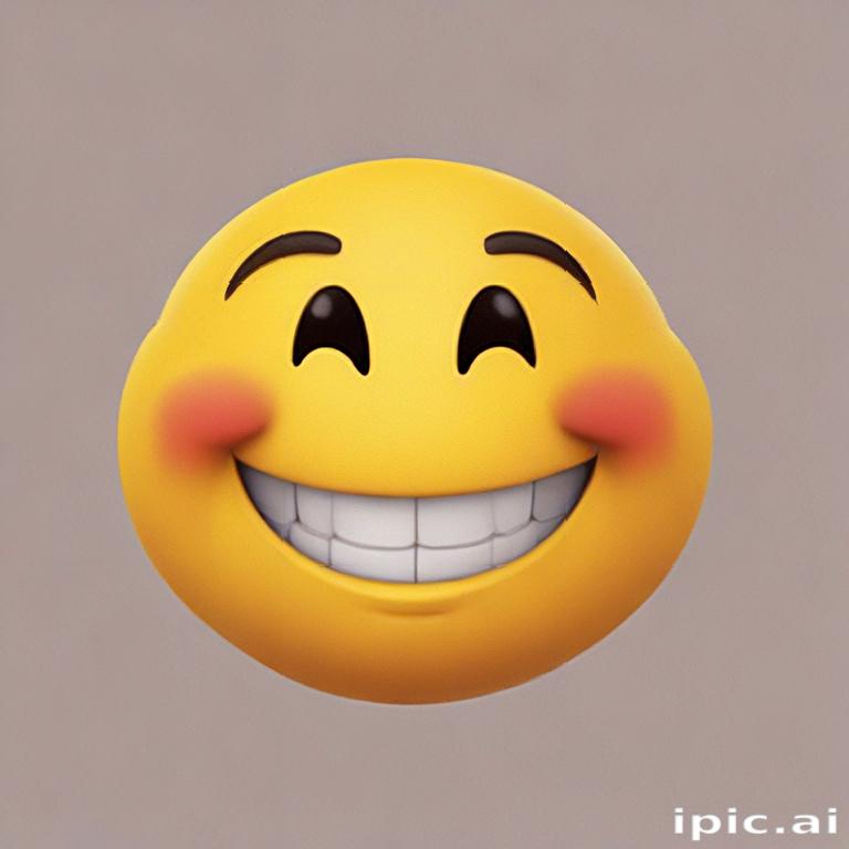Bright and Cheerful Smiley Face Emoticon Radiating Joy and Happiness