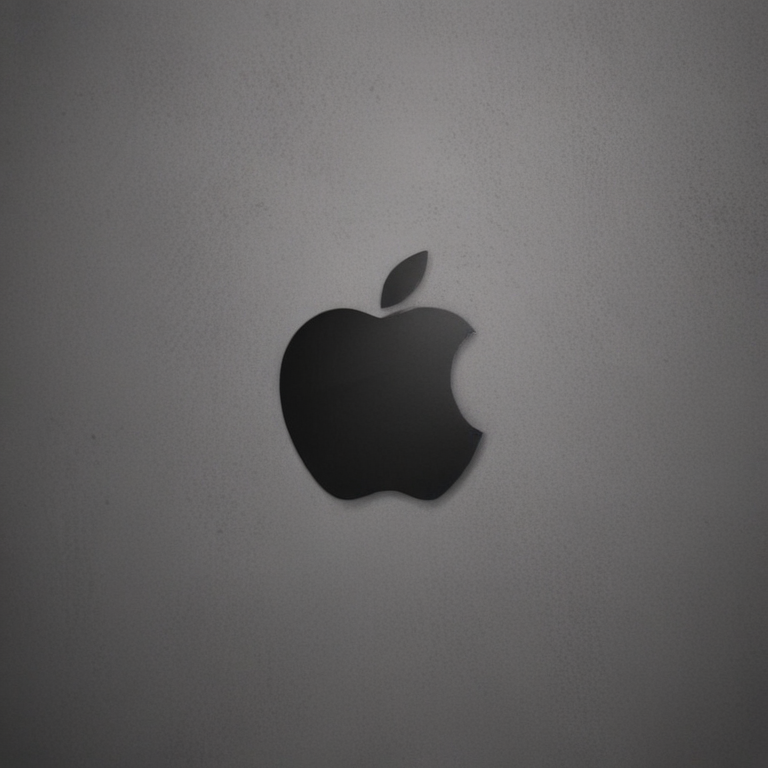 A Minimalist Representation of the Iconic Apple Logo on a Dark Background