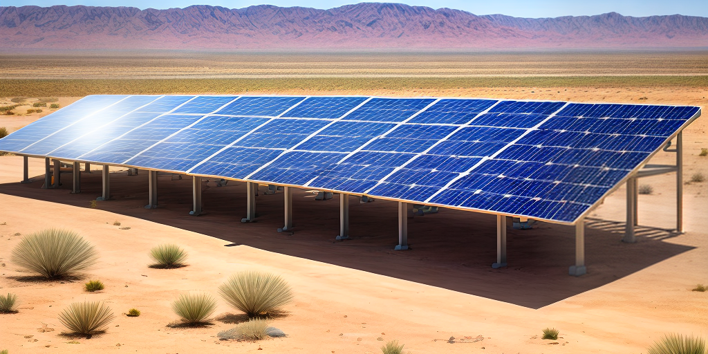 Capture a battery storage system equipment is in the desert. Desert is ...
