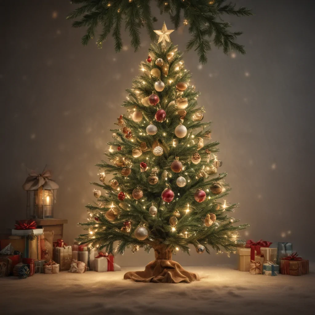 A Beautifully Decorated Christmas Tree Surrounded by Colorful Presents ...