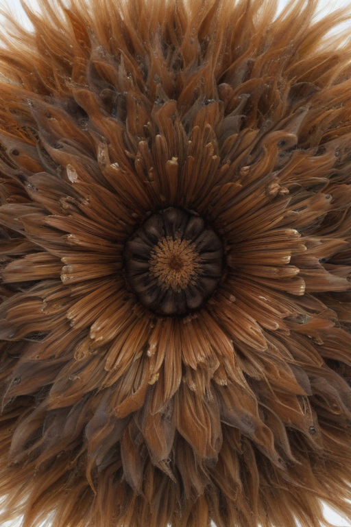 Intricate Close-Up of a Unique Brown Floral Arrangement with Textured ...