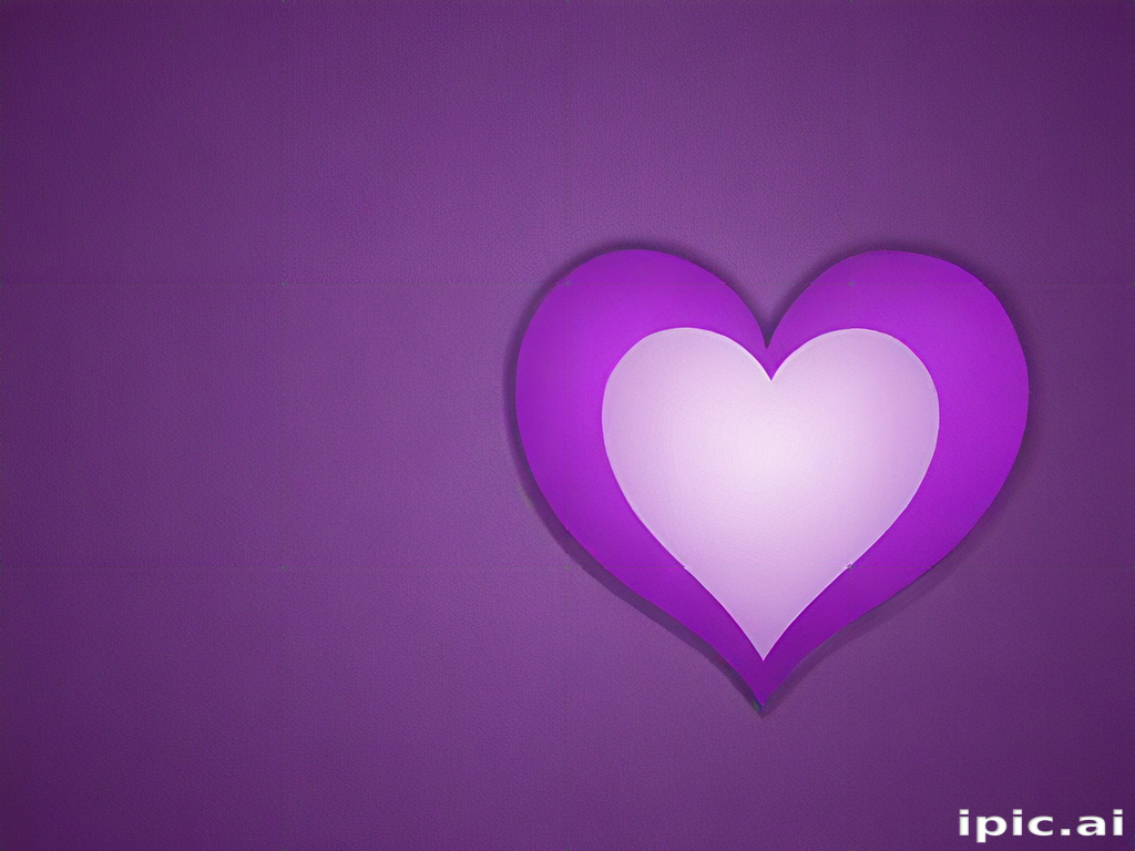 Beautiful Purple Heart Design on a Soft Purple Background for Inspiration