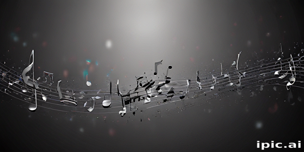 Melodic Waves: A Captivating Blend of Music Notes in Motion