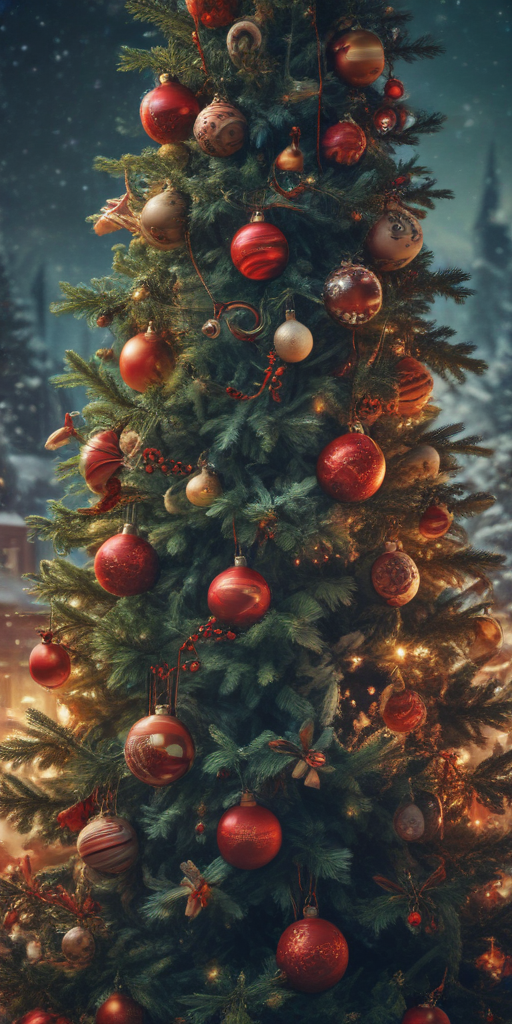 Beautifully Decorated Christmas Tree Adorned with Colorful Ornaments ...
