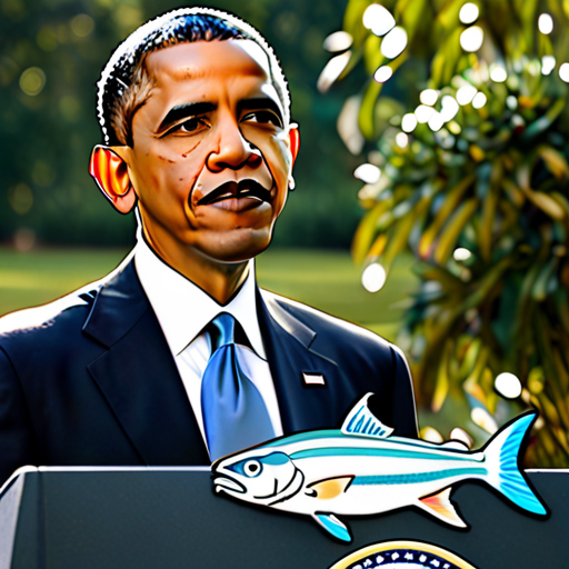 Obama merged with a fish