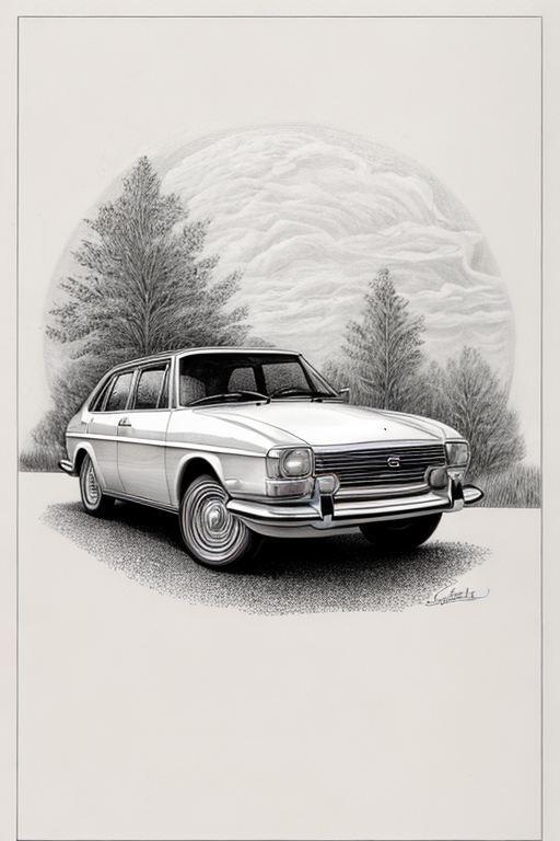 dream vintage Saab coloring page, fine line art, white background ...