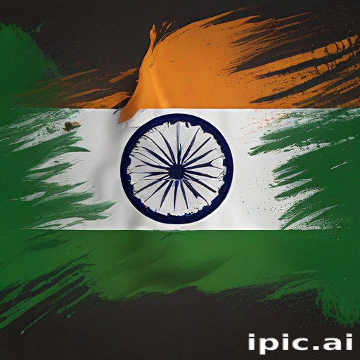 Vibrant Artistic Representation of the Indian Flag with Dynamic Colors