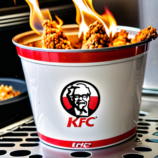 Kfc chicken on fire