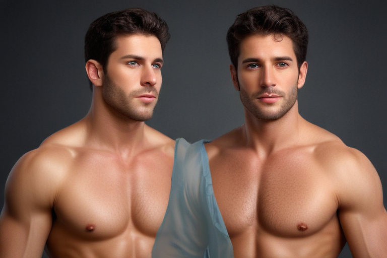 Two Strong Men Portrait: Captivating Expressions and Chiseled Features ...