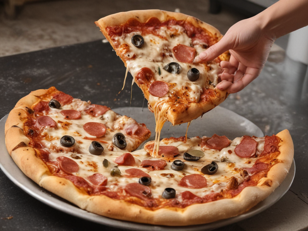 someone throwing pizza