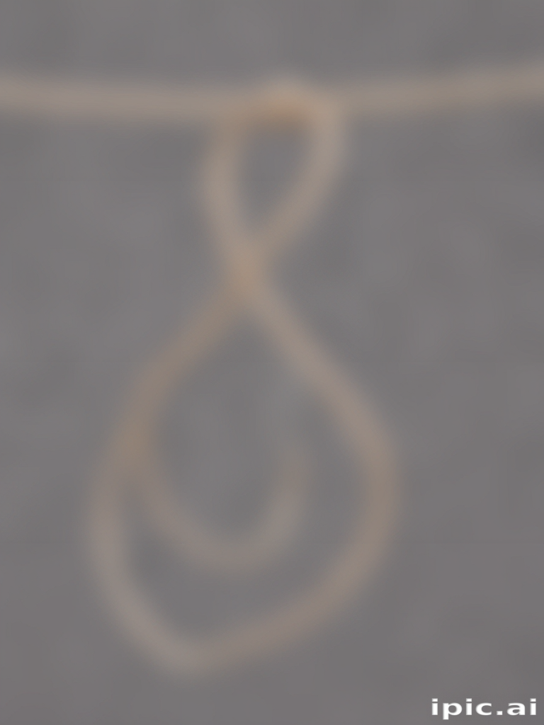 A Twisted Loop of String Creating an Intriguing Abstract Shape.