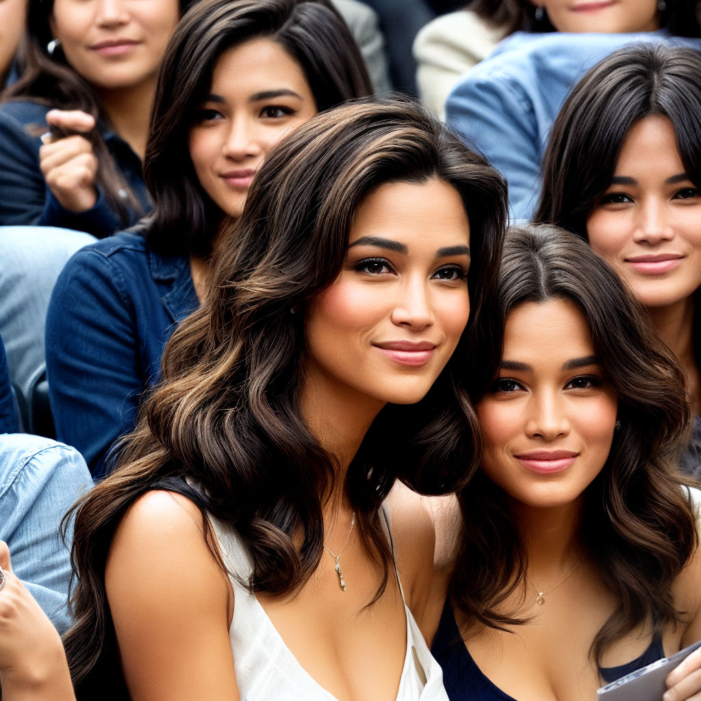 cinema audience full of beautiful women with spirals in their eyes