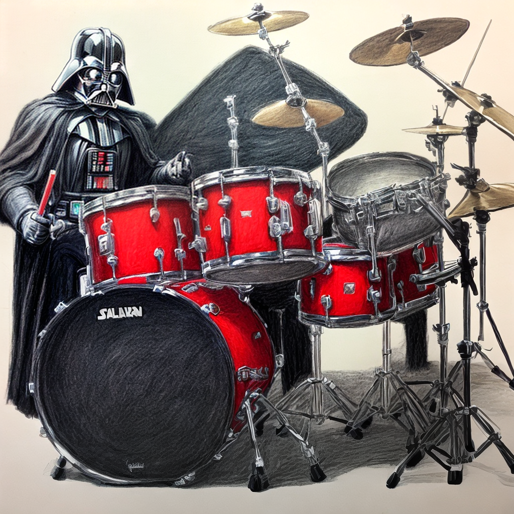 Pencil colours sketch complete illustration of Vader Jams from star ...