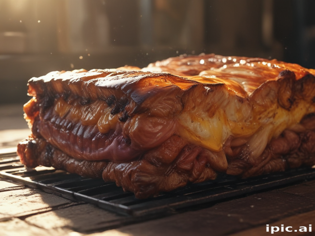 Deliciously Layered BBQ Meat Dish with Perfectly Crispy, Flavorful Crust
