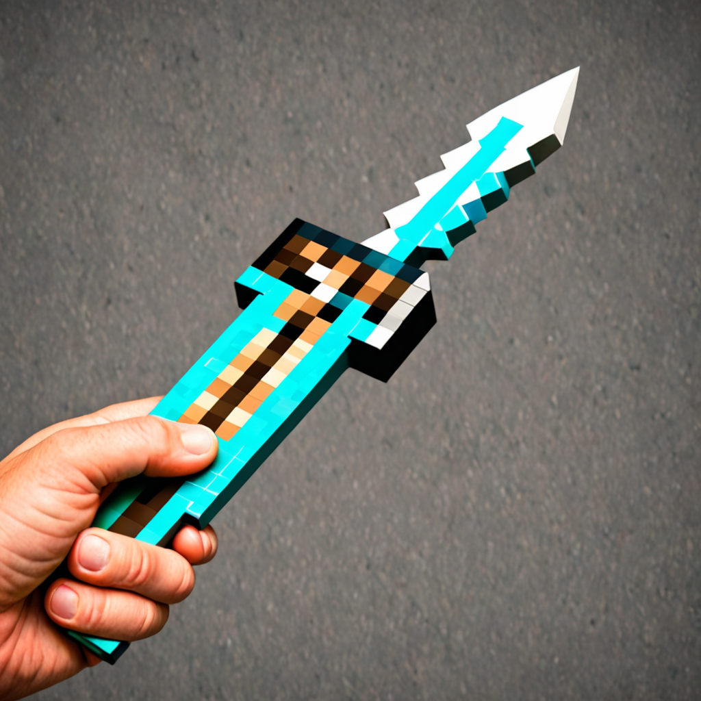 Minecraft Steve hand sword