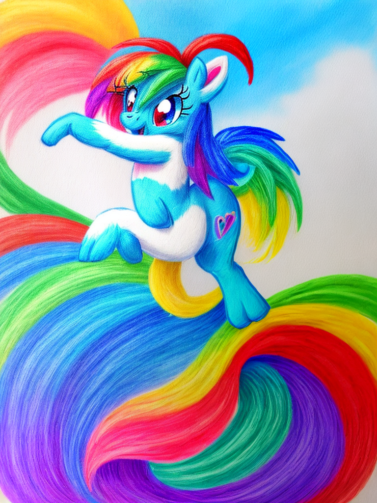 2D Pony Rainbow dash ballet