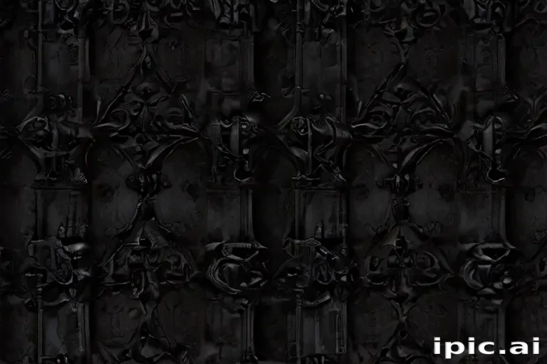 Intricate Dark Gothic Patterns with Elaborate Designs and Textures.