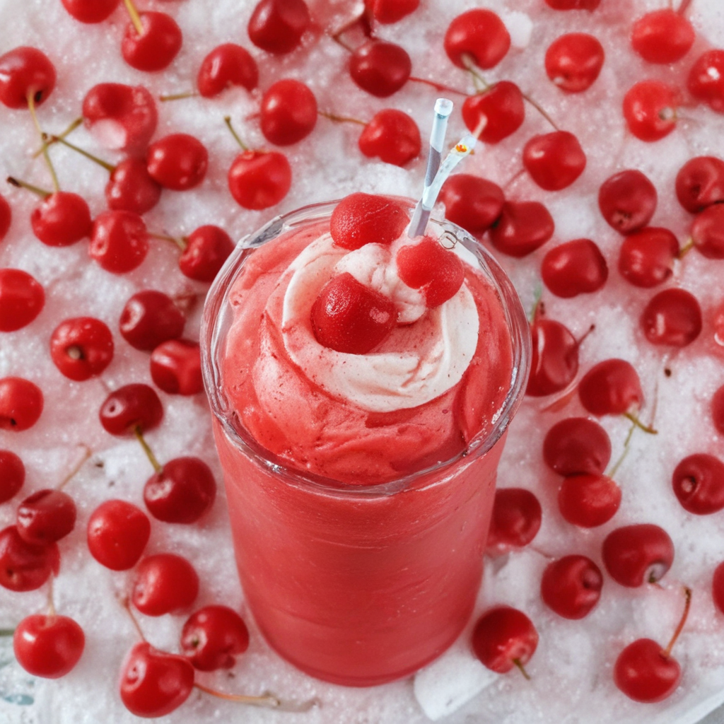 Cherry icee, cherry, slushee, cold, frozen, icee