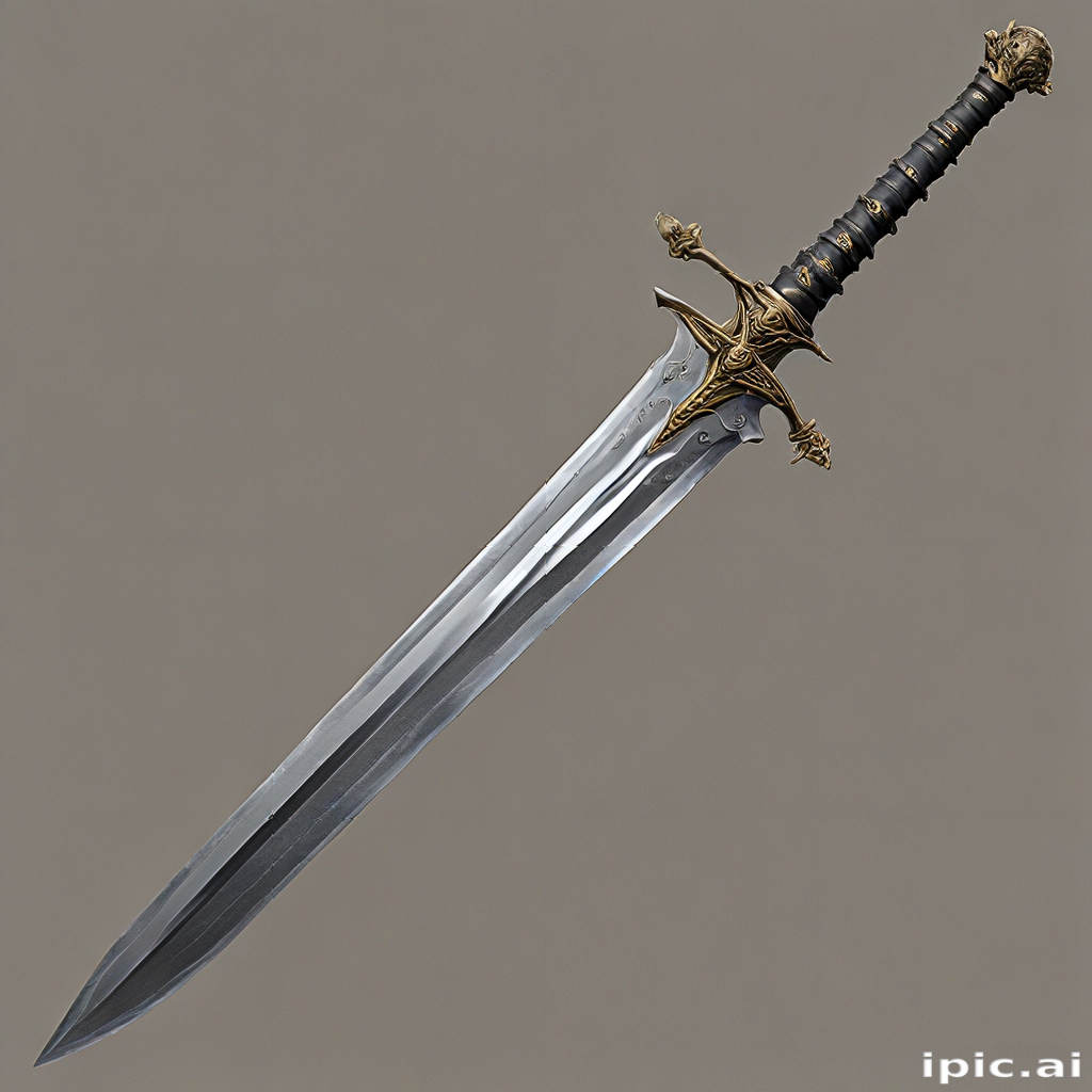 Exquisite Decorative Sword with Intricate Hilt Design and Sharp Blade