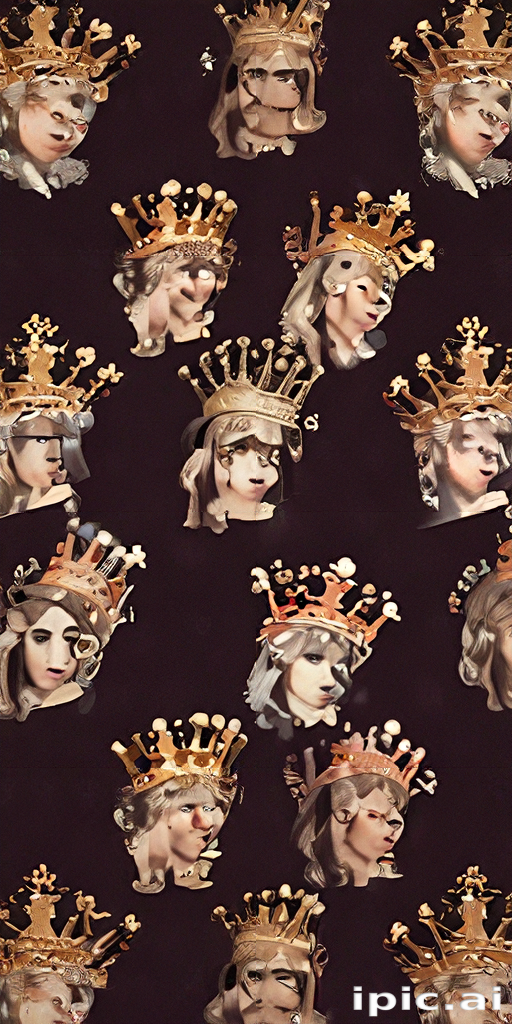 A Playful Collage of Crowned Faces in Various Artistic Styles and ...