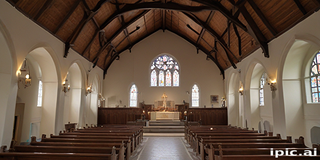 Stunning Interior of a Church with Elegant Architecture and Stained ...