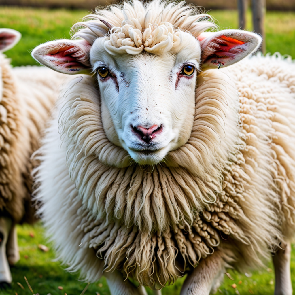 Fluffy White Sheep